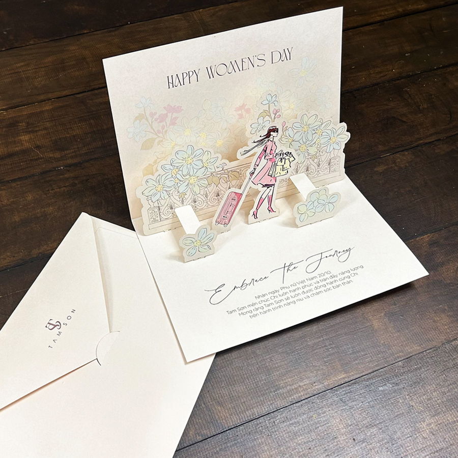 Thiệp 3D Popup - Quà tặng tinh tế đậm “phong cách” thương hiệu Tam Sơn