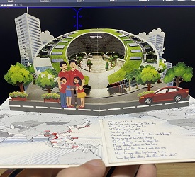 Thiệp Popup mang thông điệp yêu thương gửi “búp măng non” VCS Viettel